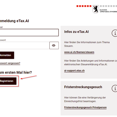 eTax.AI - elektronische Steuererklärung — Appenzell Innerrhoden